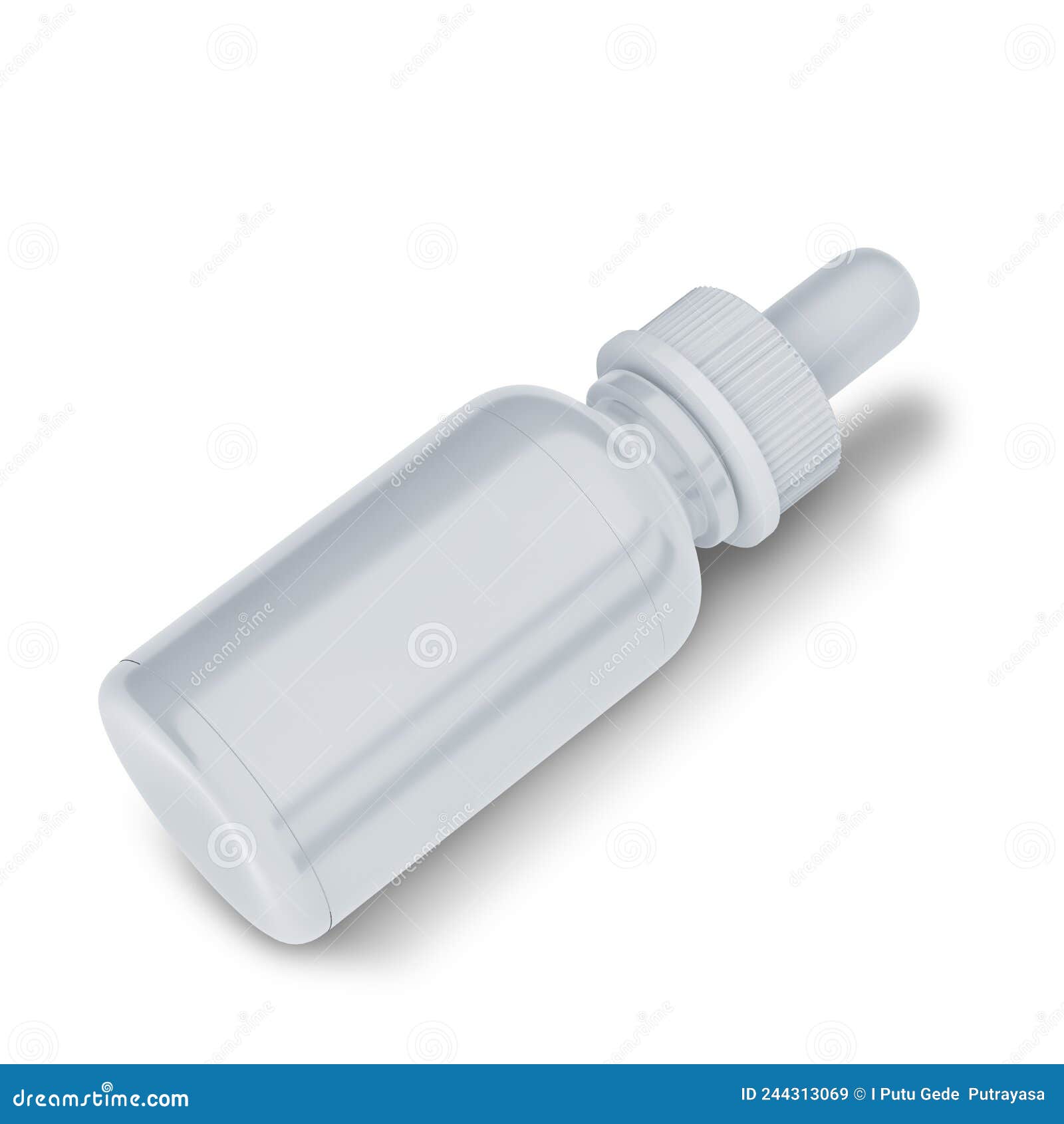 3d Render Plastic Push Bottle Mockup Stock Illustration - Illustration ...