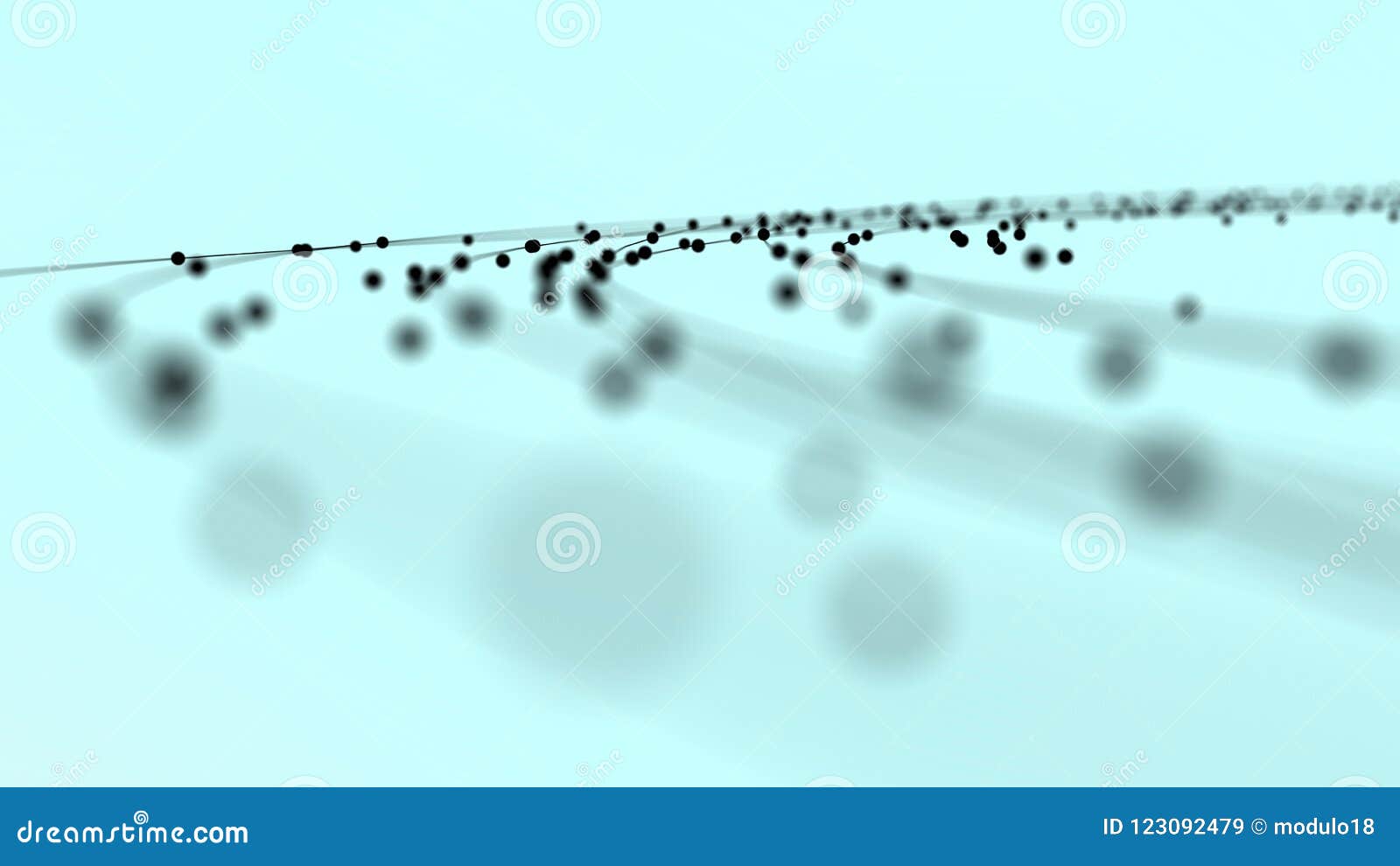 3d Render Point and Curve Space Orbit Stock Illustration - Illustration ...