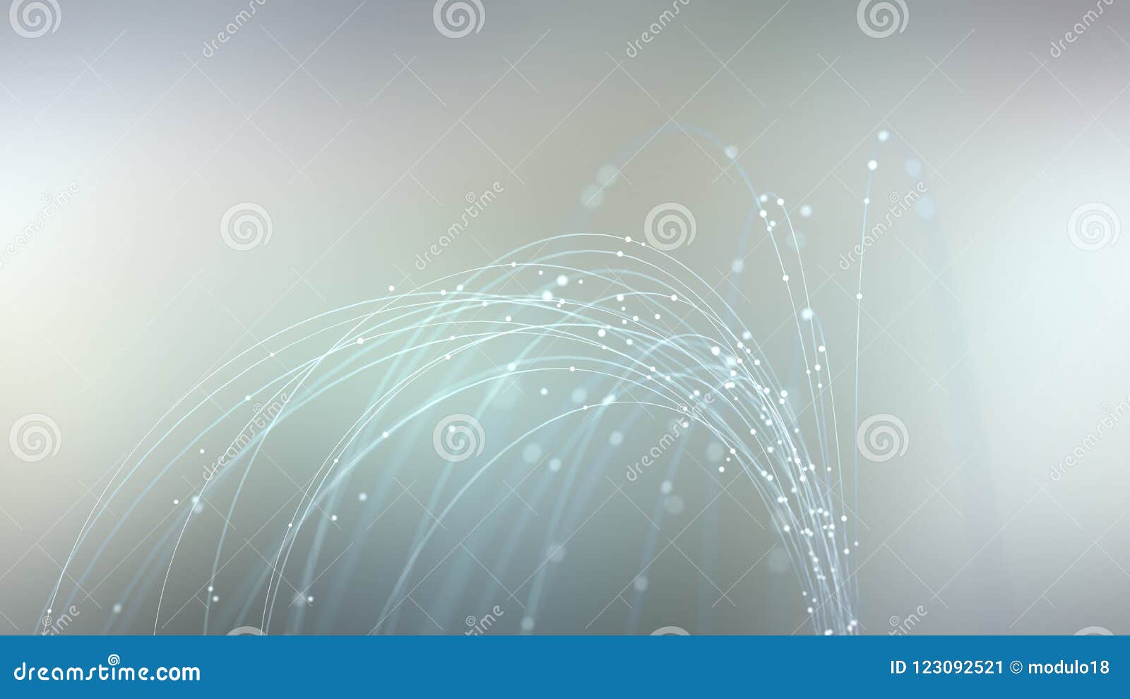 3d Render Point and Curve Space Orbit Stock Illustration - Illustration ...