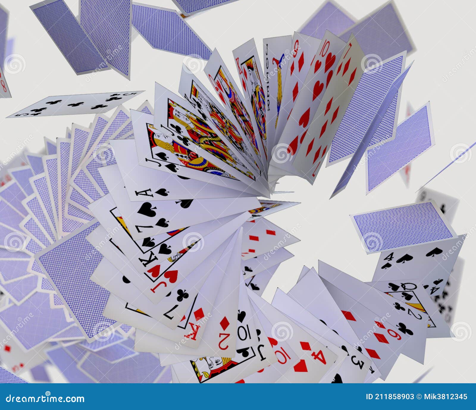 Poker card falling stock illustration. Illustration of heart - 211858903