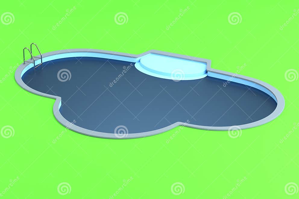 3d render of pool stock illustration. Illustration of pool - 37485399