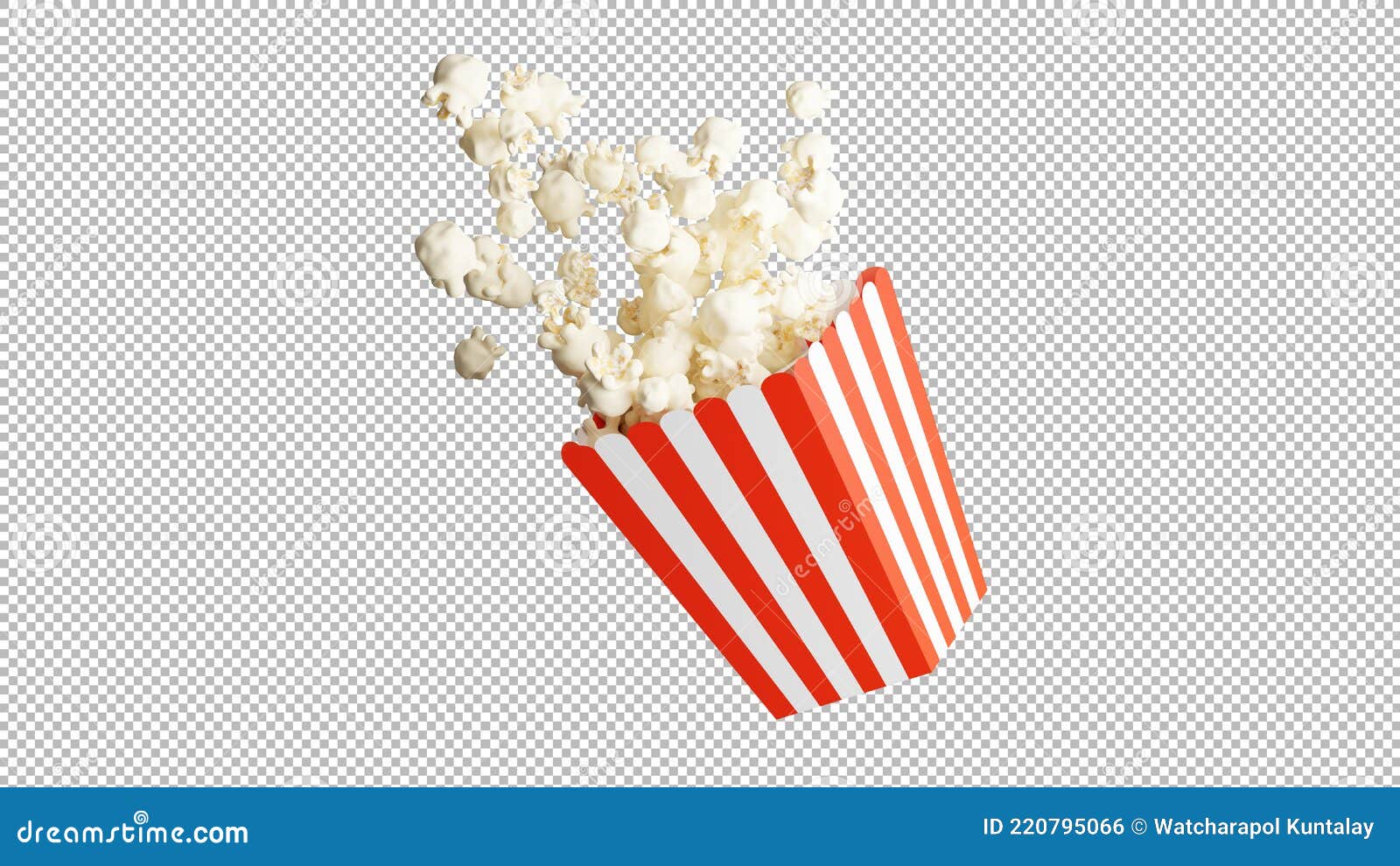 Popcorn Isolated on Transparency with Clipping Path Stock Illustration ...