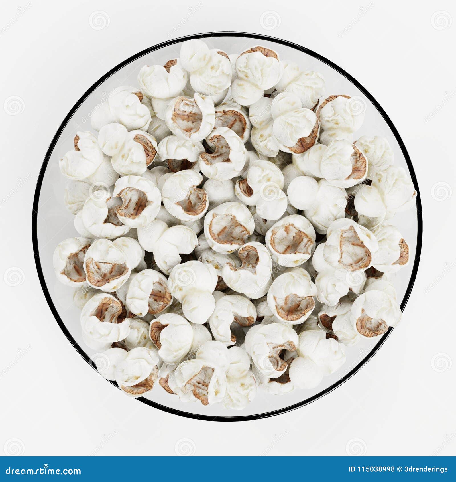 3D Render of Popcorn stock illustration. Illustration of cinema - 115038998