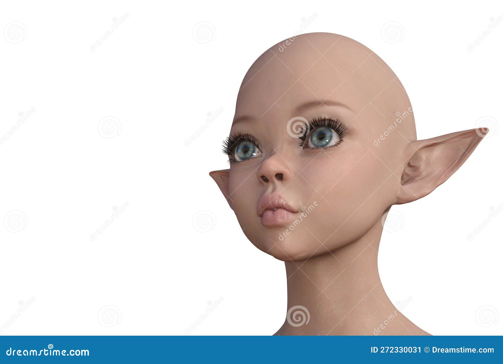 3D Render : Portrait Of A Transgender Woman With Shiny Sparkling Pink ...