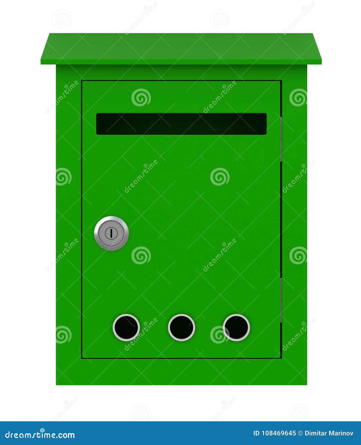 Green post box stock illustration. Illustration of background - 108469645