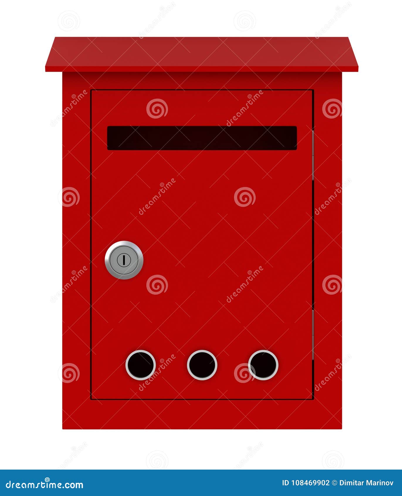 Red post box stock illustration. Illustration of outdooe - 108469902