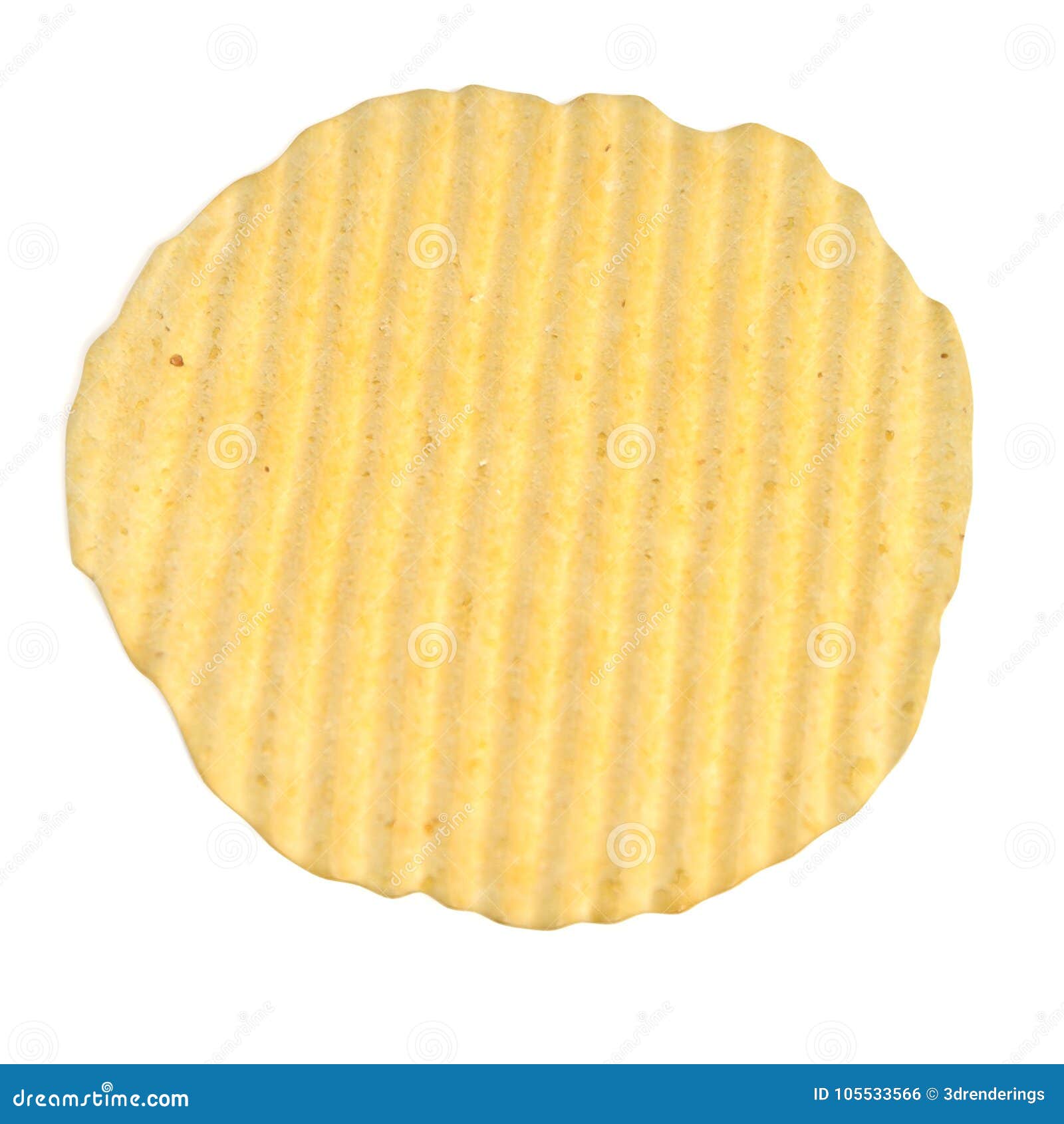 3D Render of Potato Chip stock illustration. Illustration of ...