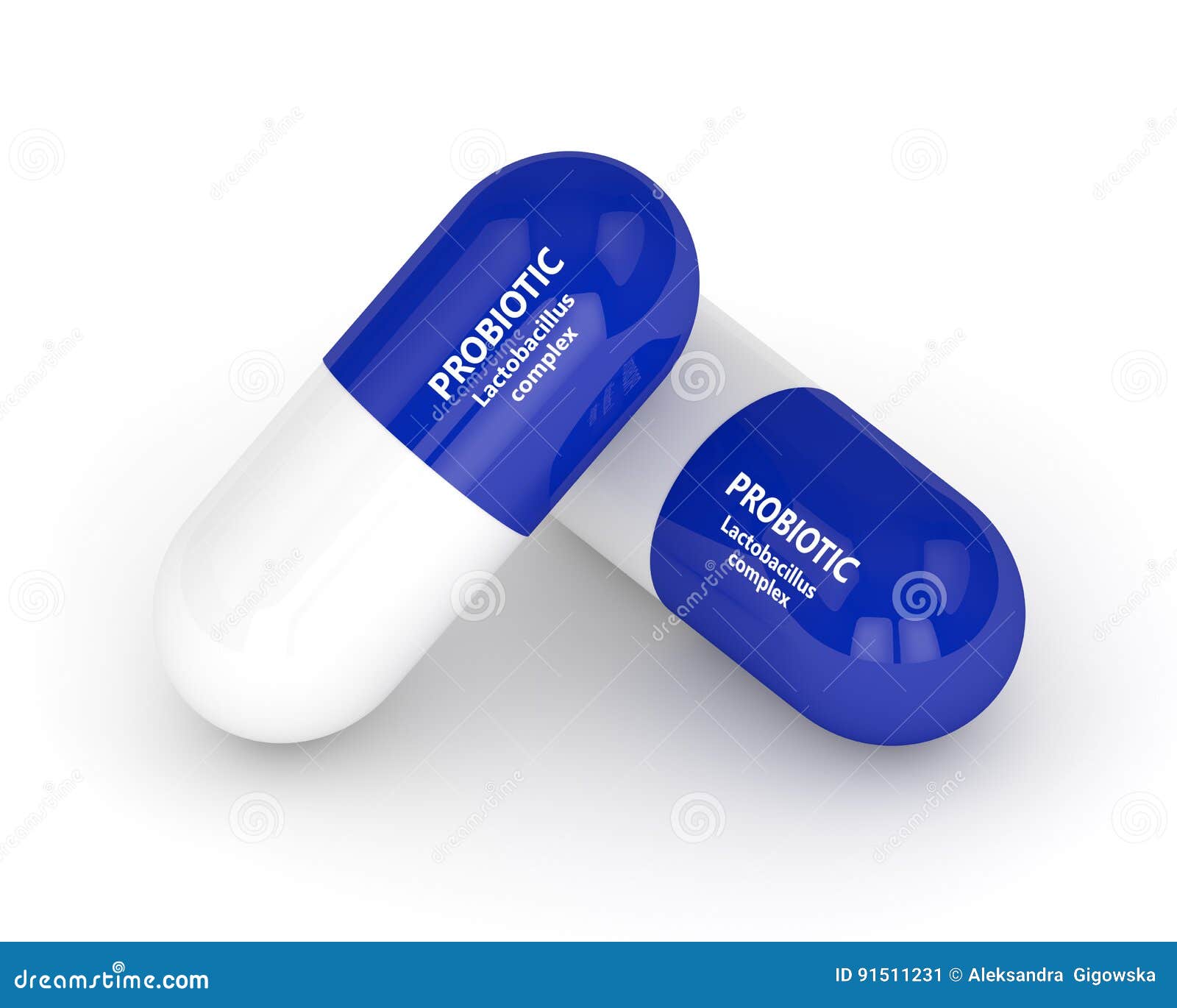 3d Render Set Of 3d Render Probiotic Bacteria Bulgaricus Lactobacillus