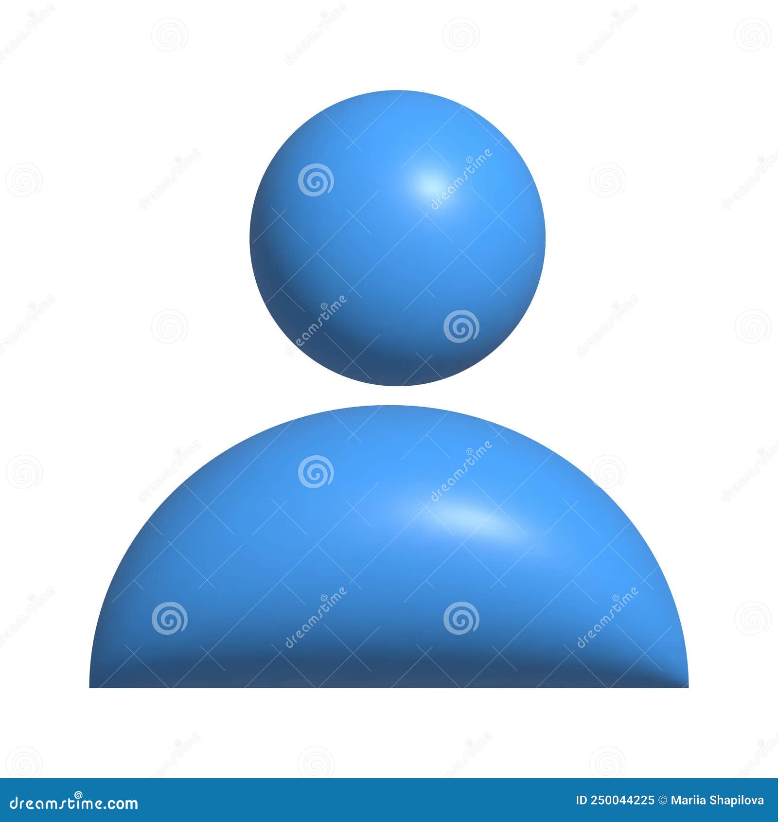 3d Render Profile Human Icon Stock Vector - Illustration of user, head ...