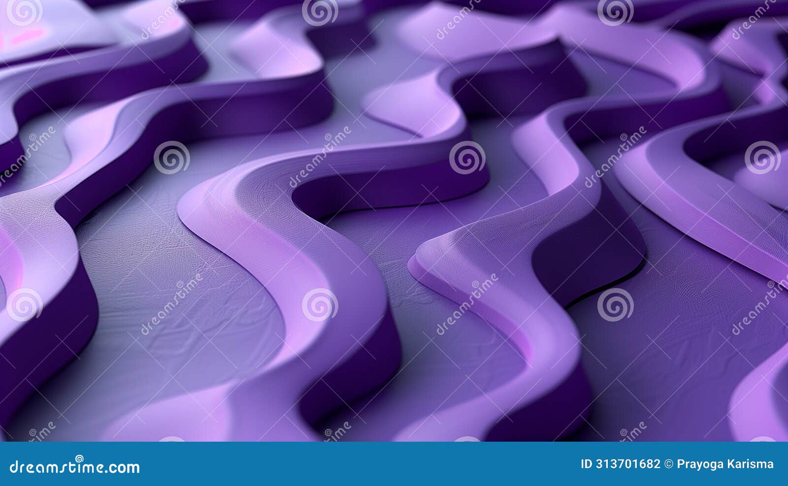 3d Render of Purple Wavy Abstract Background Stock Illustration ...