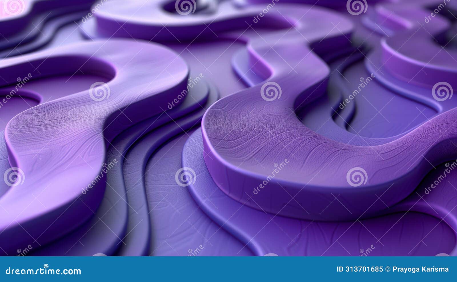 3d Render of Purple Wavy Abstract Background Stock Illustration ...