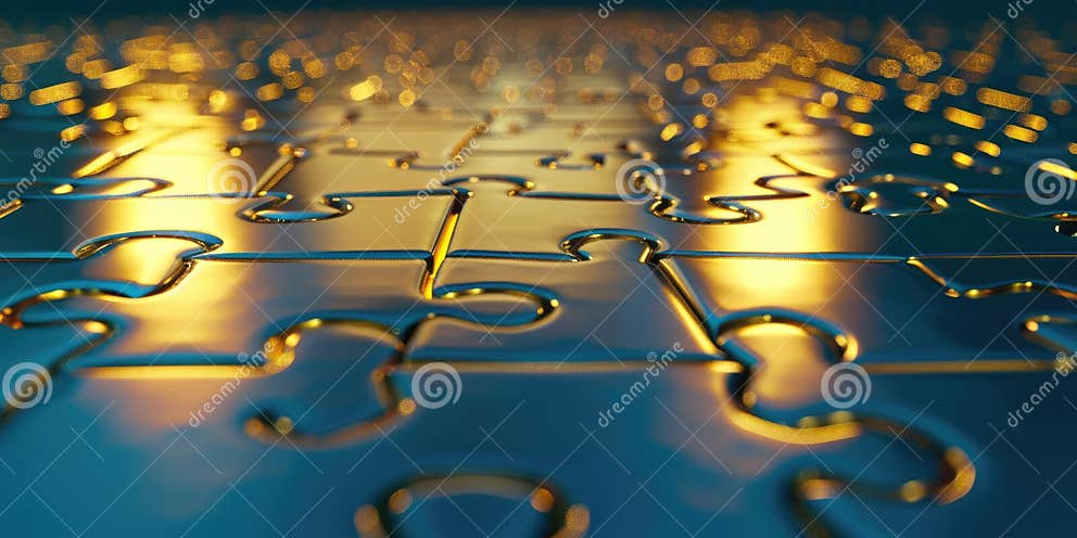 3d Render of a Puzzle with Missing Pieces AIG51A Stock Illustration ...