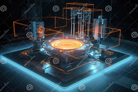 3d Render of Quantum Radar Technology Concept Stock Illustration ...