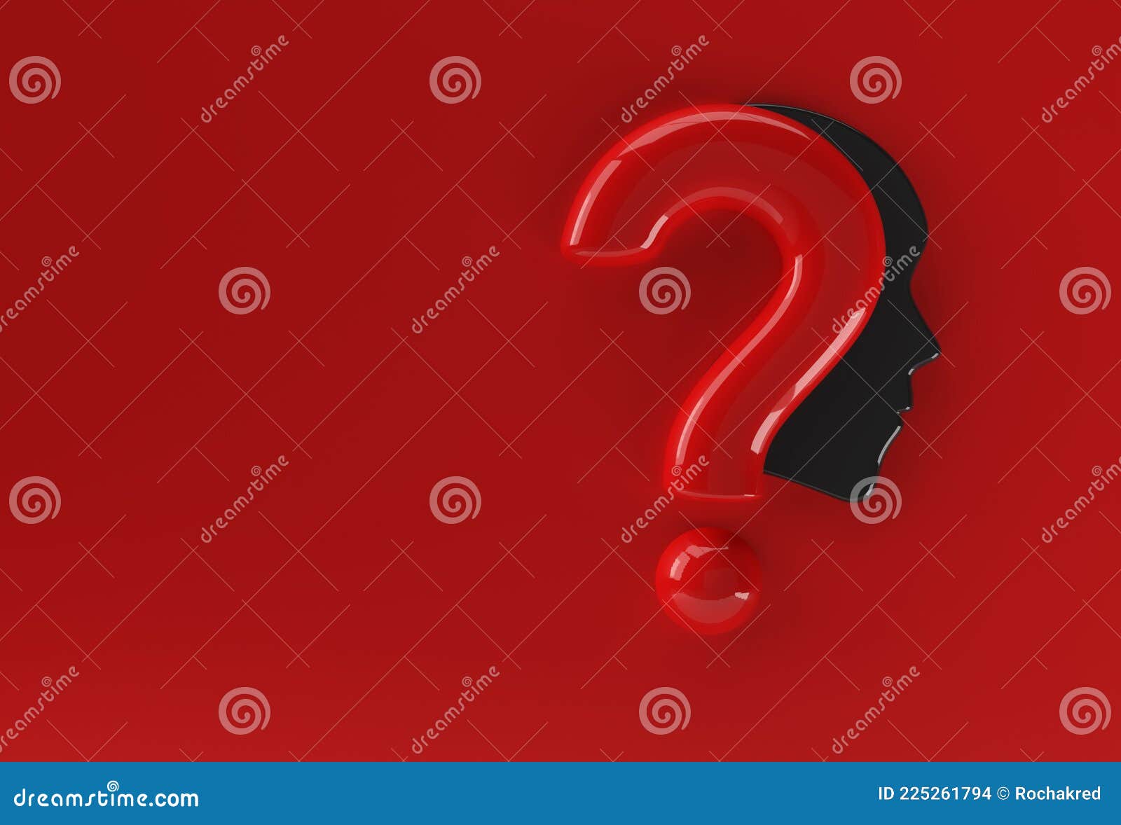 3d Render Question Mark with Human Face Icon Illustration Design ...