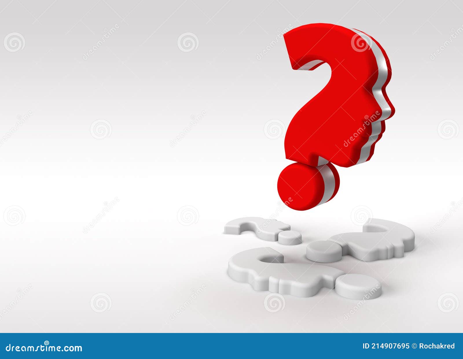 3d Render Question Mark with Human Face Icon Illustration Design ...