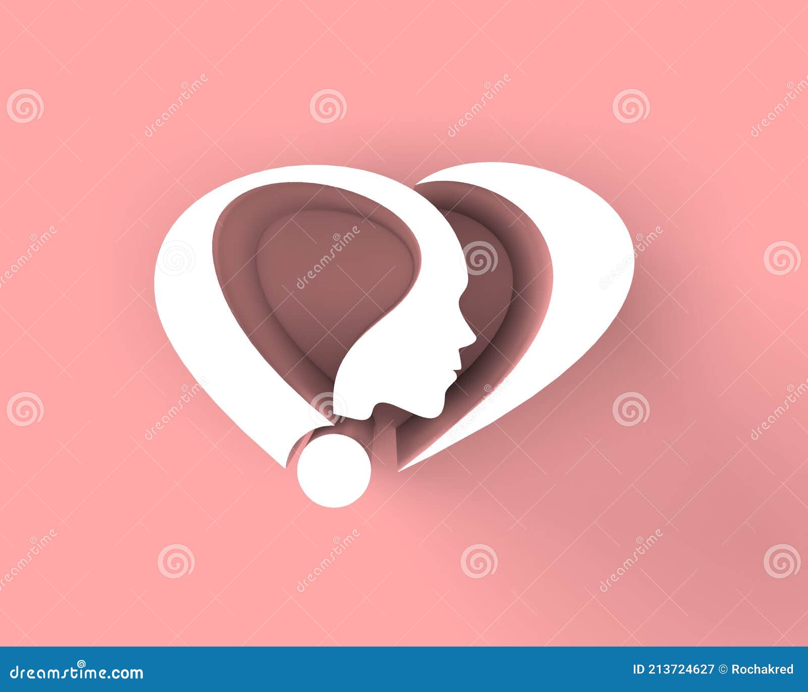 3d Render Question Mark with Human Face Stock Illustration ...