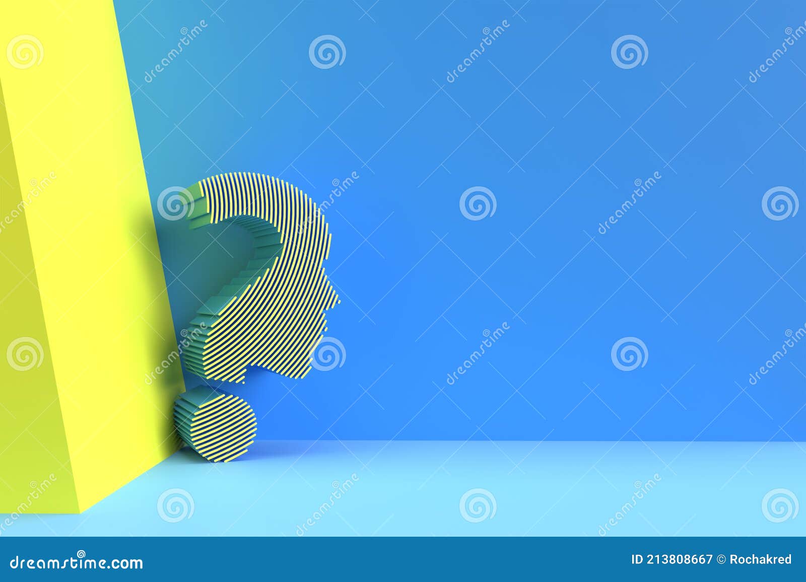 3d Render Question Mark with Human Face with Space of Your Text. 3D ...