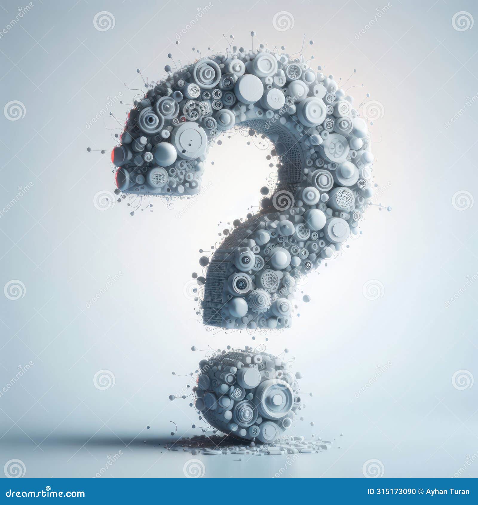 3d Render Question Mark Icon. Studio Shot Concept Stock Illustration ...