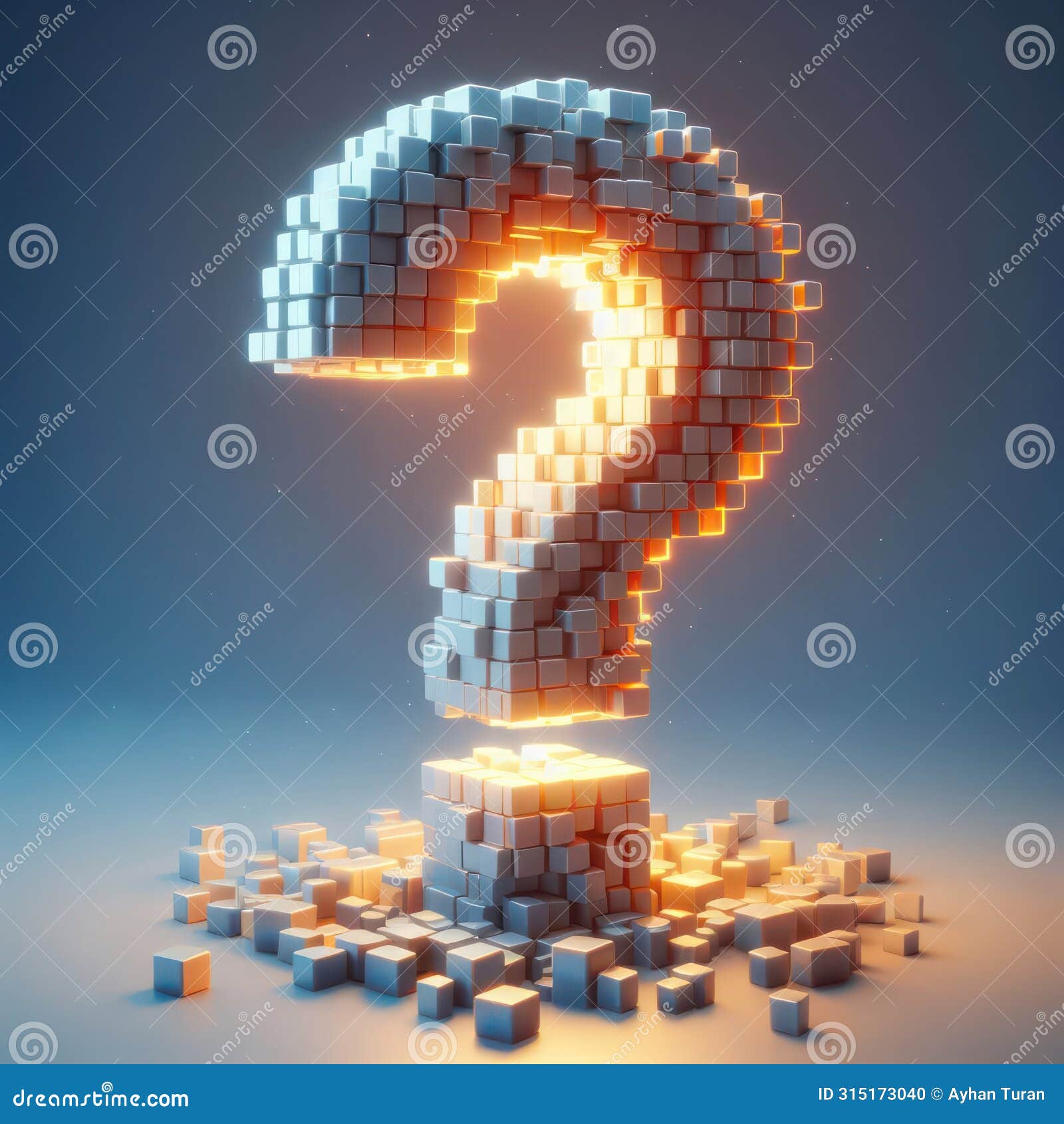 3d Render Question Mark Icon. Studio Shot Concept Stock Illustration ...