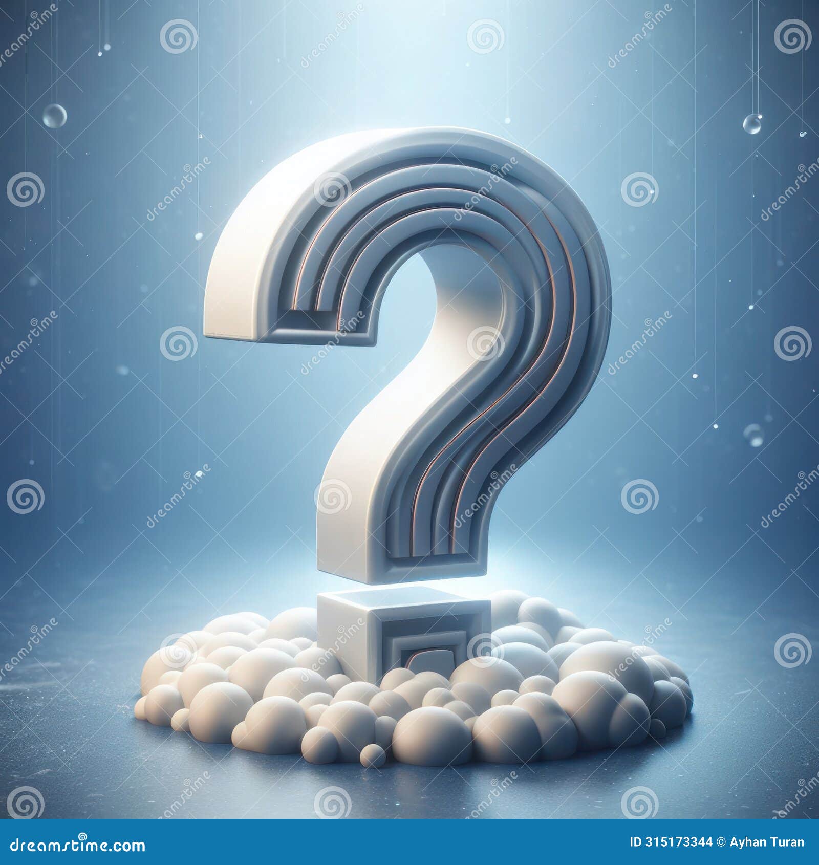 3d Render Question Mark Icon. Studio Shot Concept Stock Illustration ...