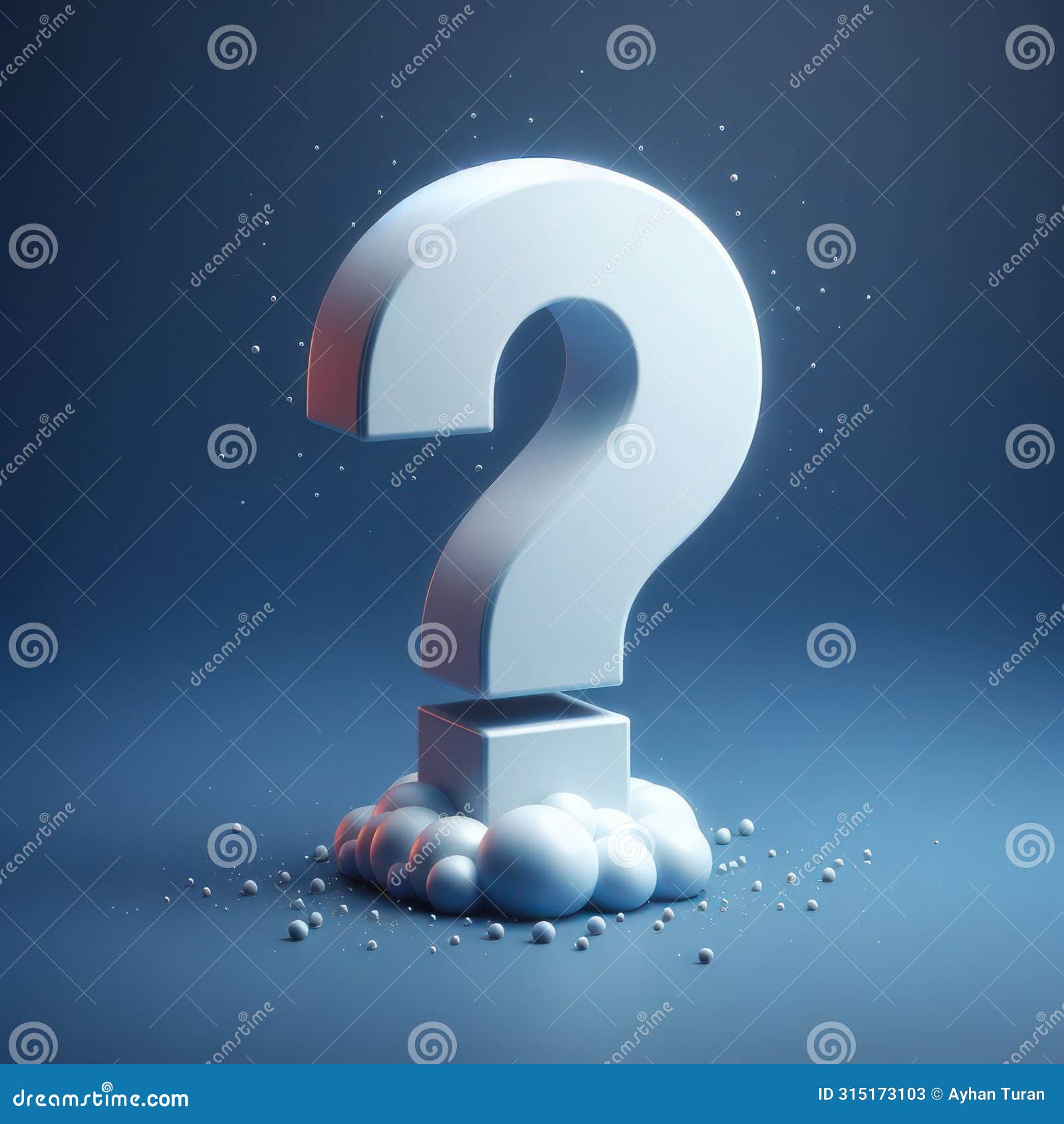 3d Render Question Mark Icon. Studio Shot Concept Stock Illustration ...