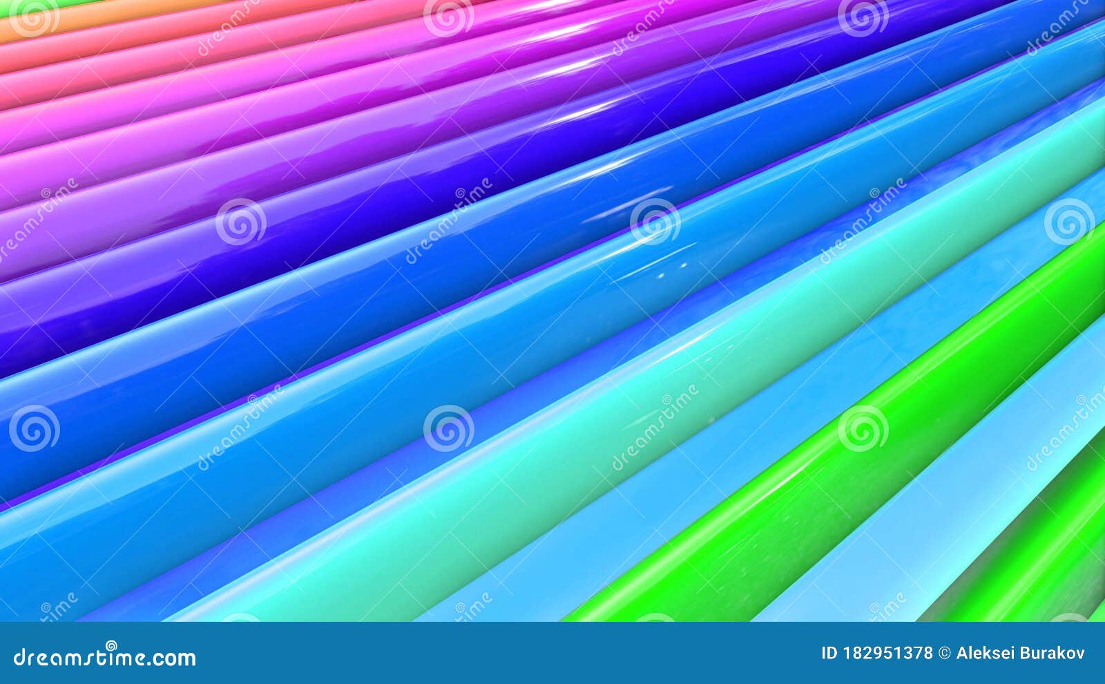 3d Render Rainbow Colors Background with Beatiful Stripes As Creative ...