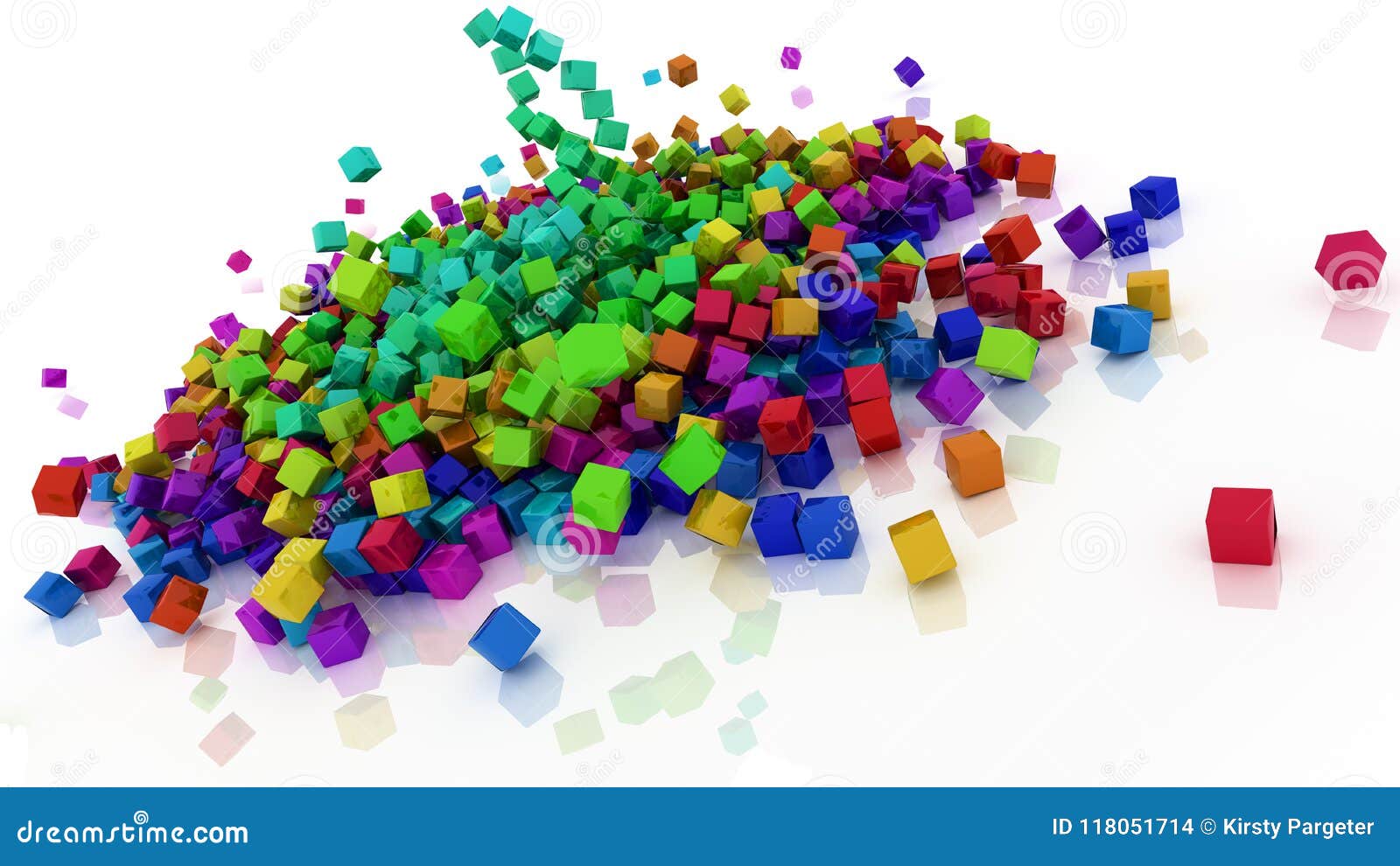 Rainbow coloured cubes stock illustration. Illustration of colour ...