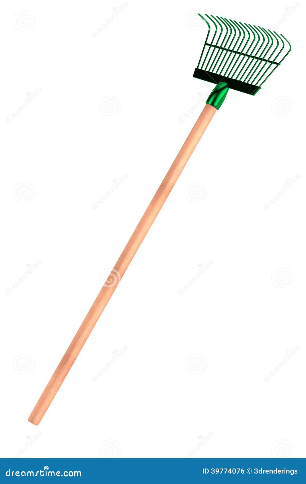 3d render of rake stock illustration. Illustration of cartoon - 39774076