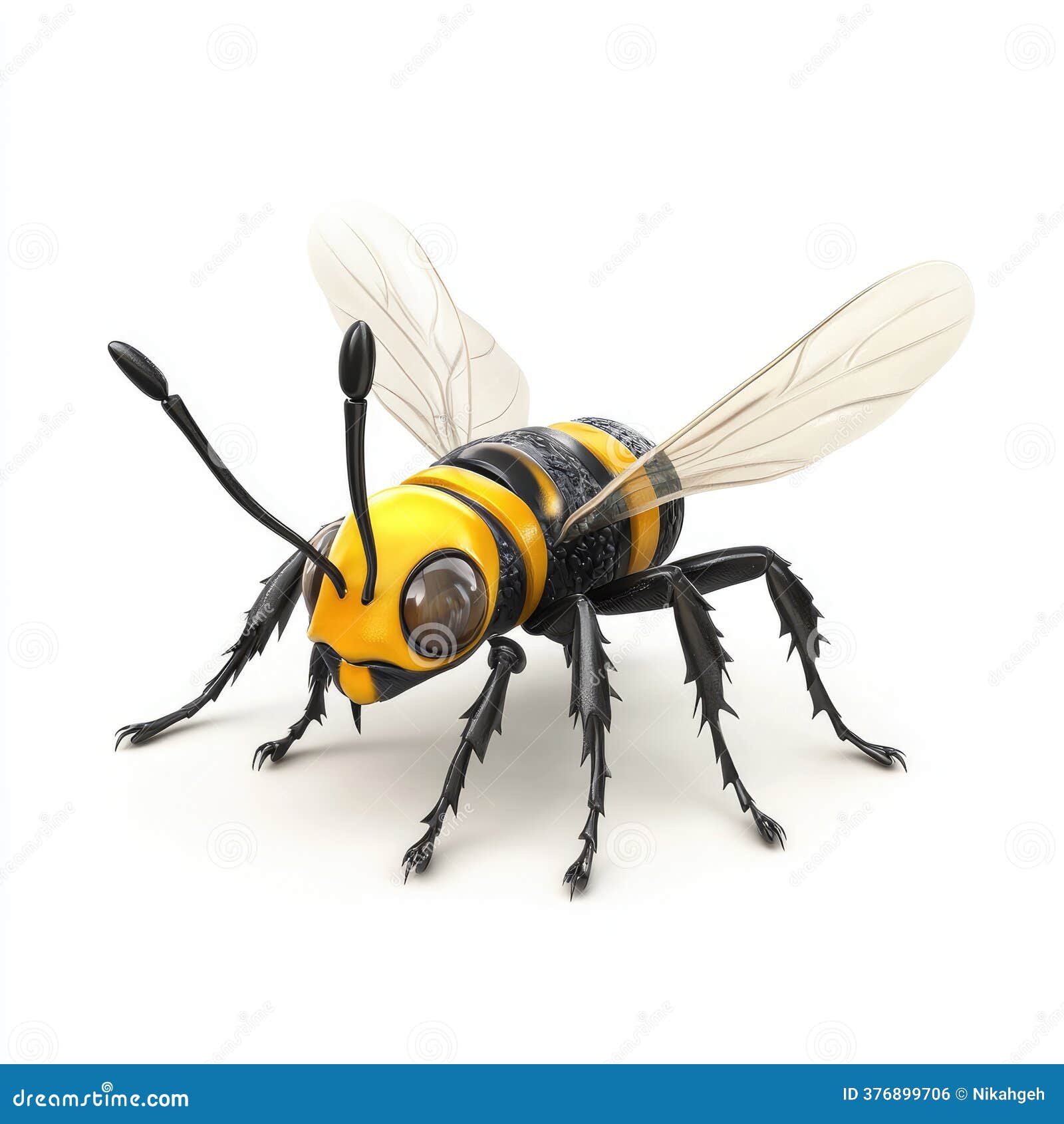 Realistic 3d Bumblebee Models On Transparent Background Designs Stock ...