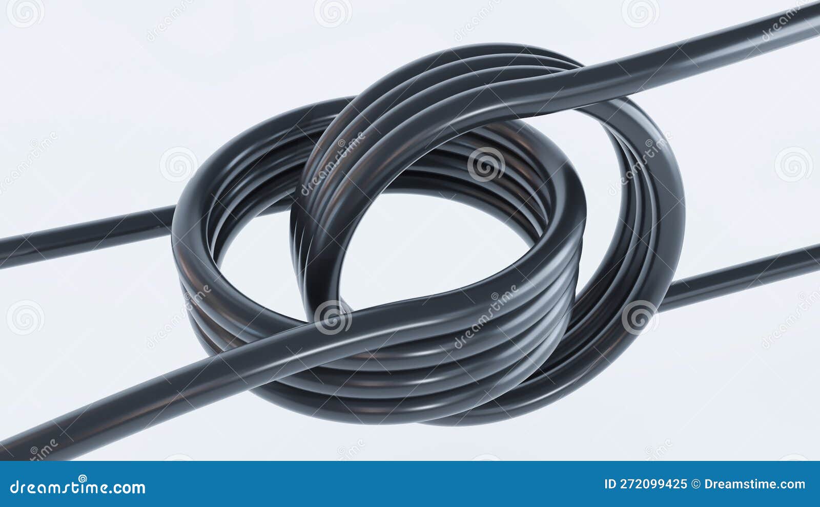 Realistic Electrical Black Cable, Energy Cables Isolated on Background ...
