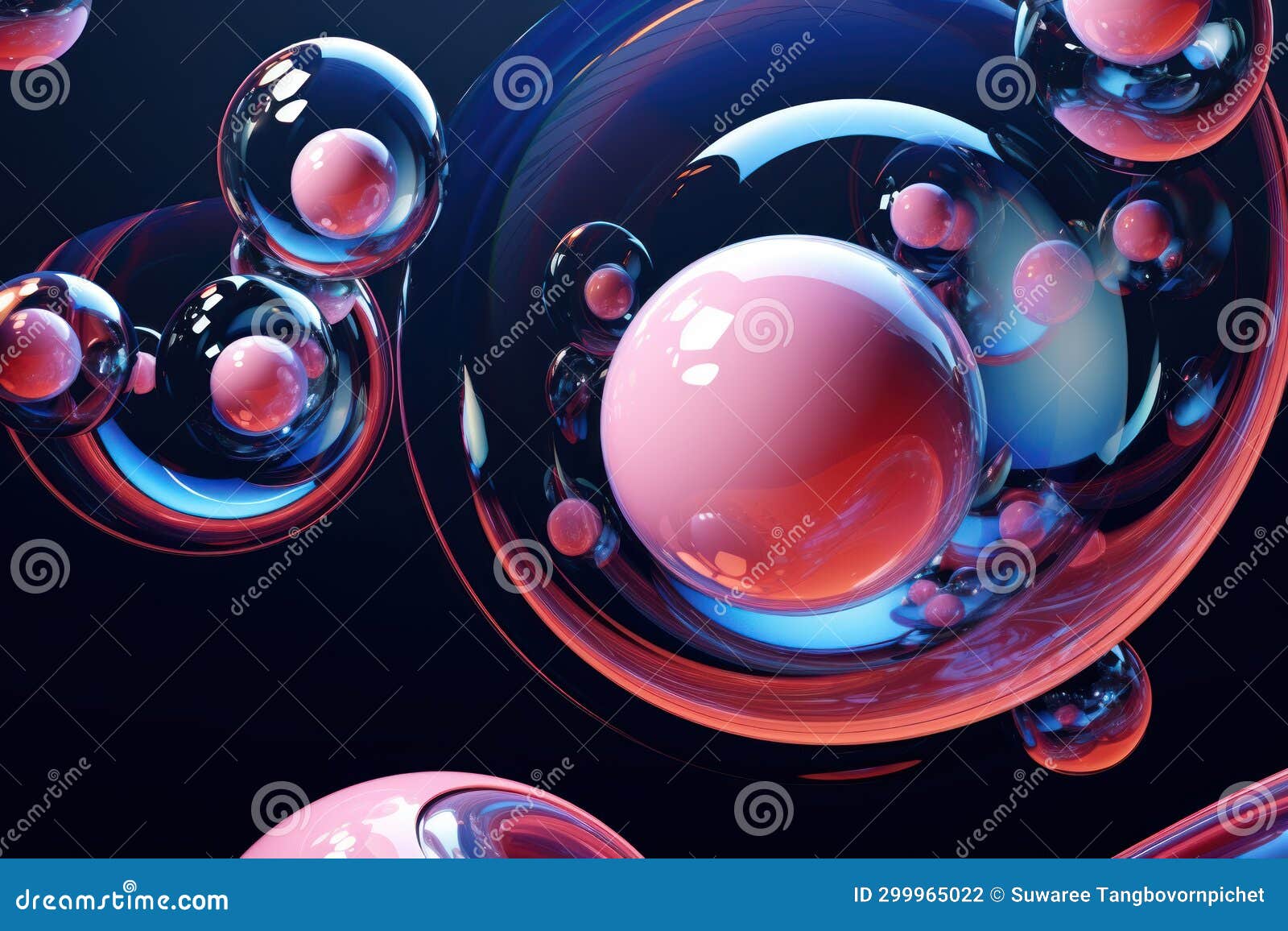 3d Render Realistic Flying Shapes in Motion Isolated on White ...