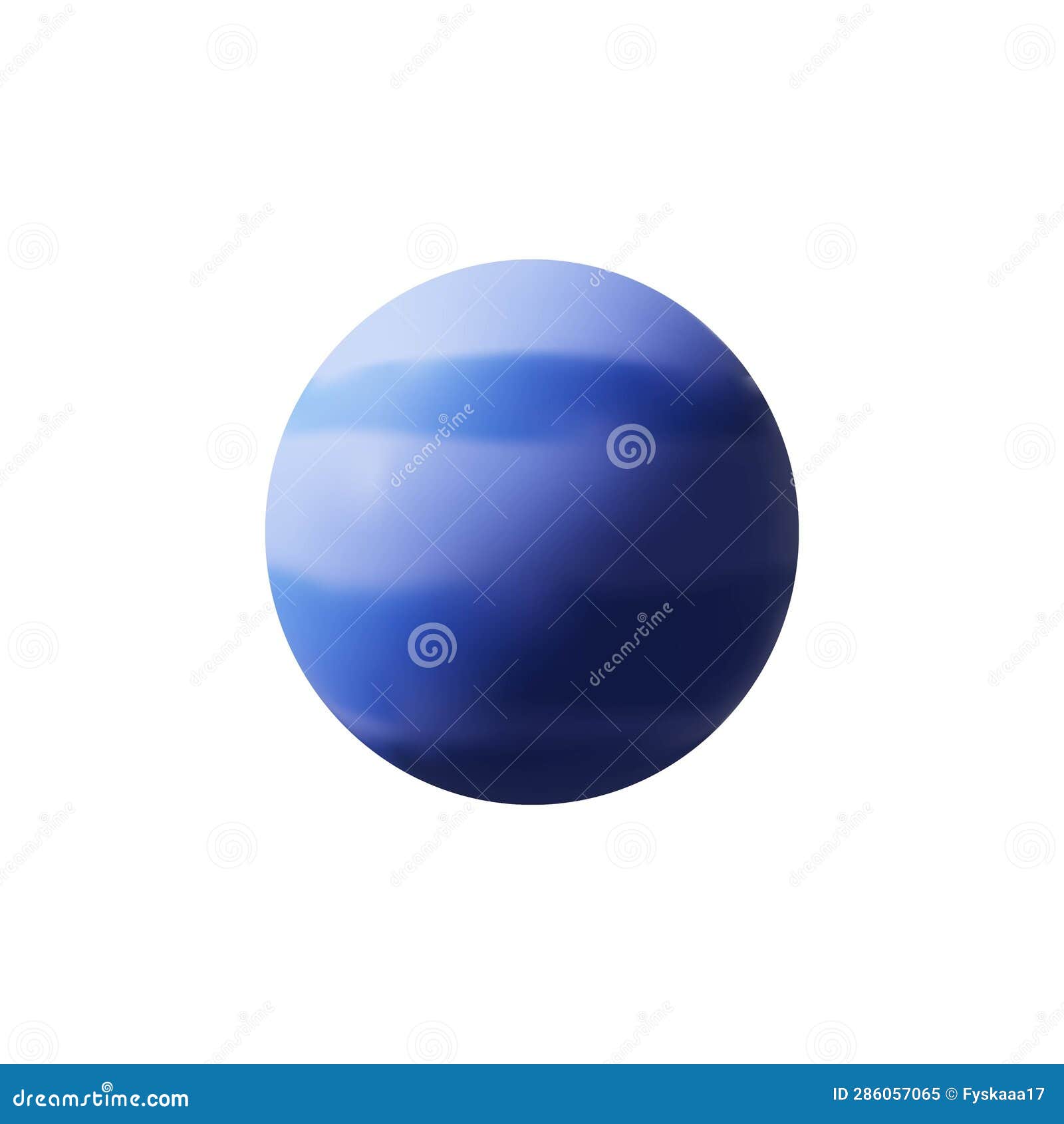 3D Render Realistic Neptunus Planet in Plastic Style Stock Illustration ...