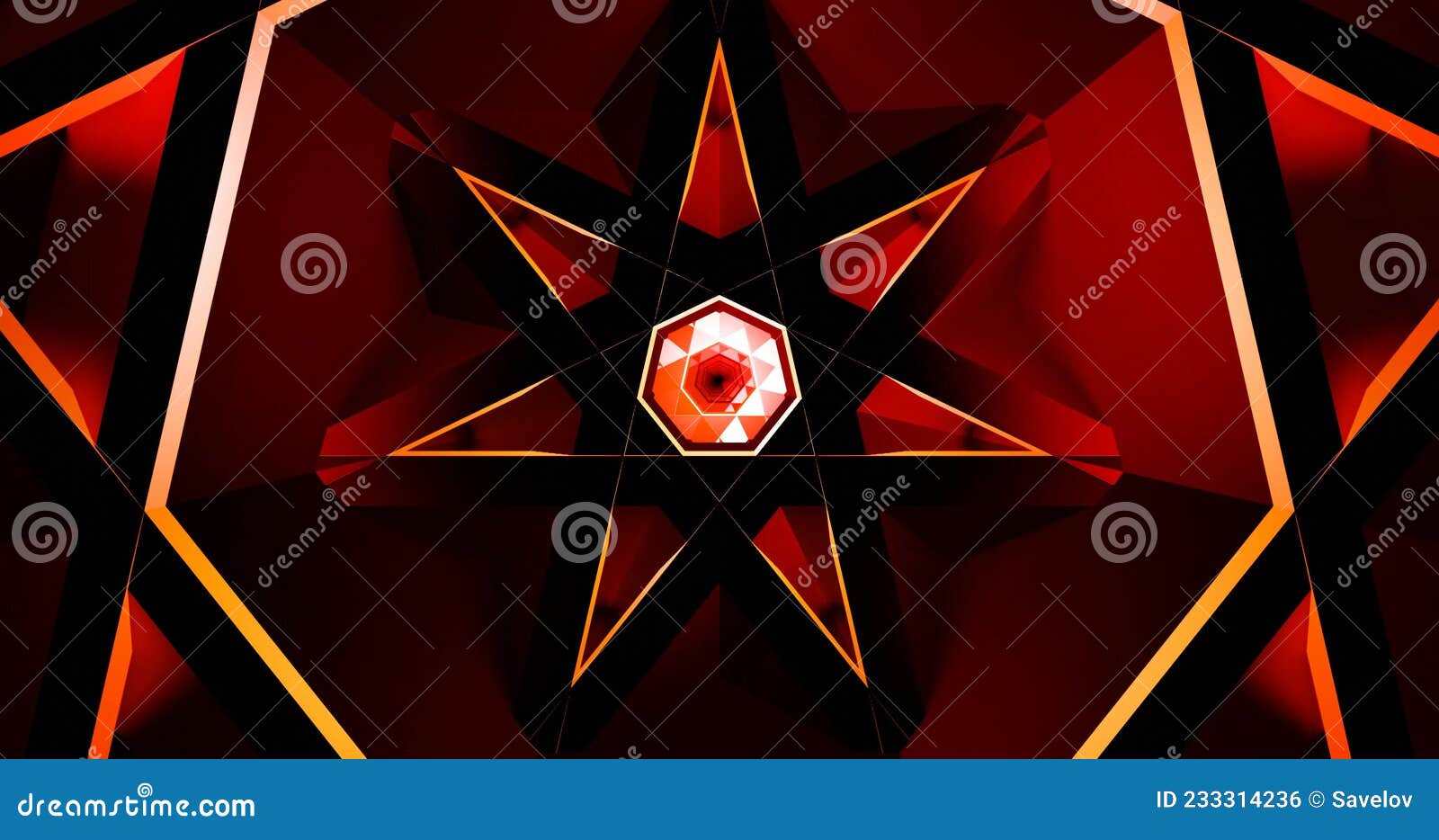 Render with Red and Black Geometric Star Stock Footage - Video of ...