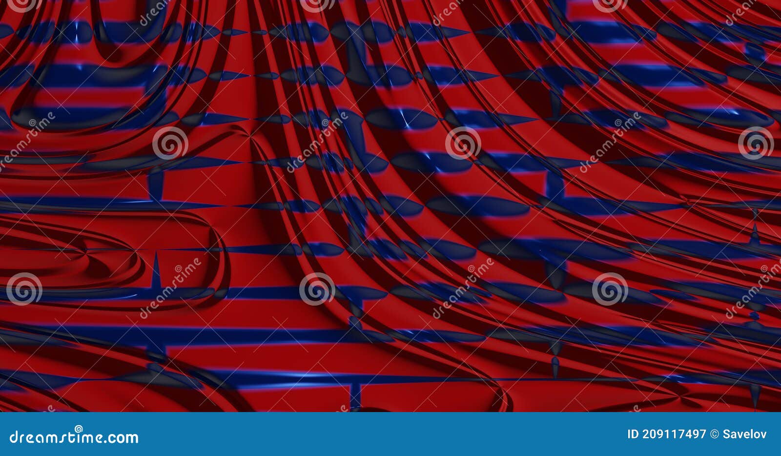 Render with Red and Blue Flow Abstract Background Stock Illustration ...