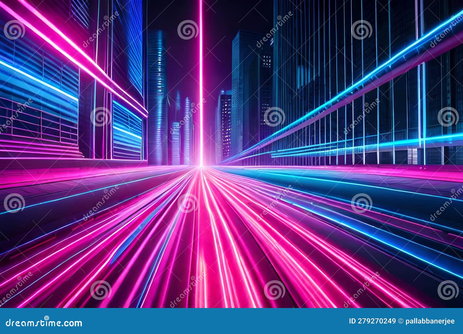 3d Render, Red Blue Wavy Neon Lines, Electronic Music Virtual Equalizer ...