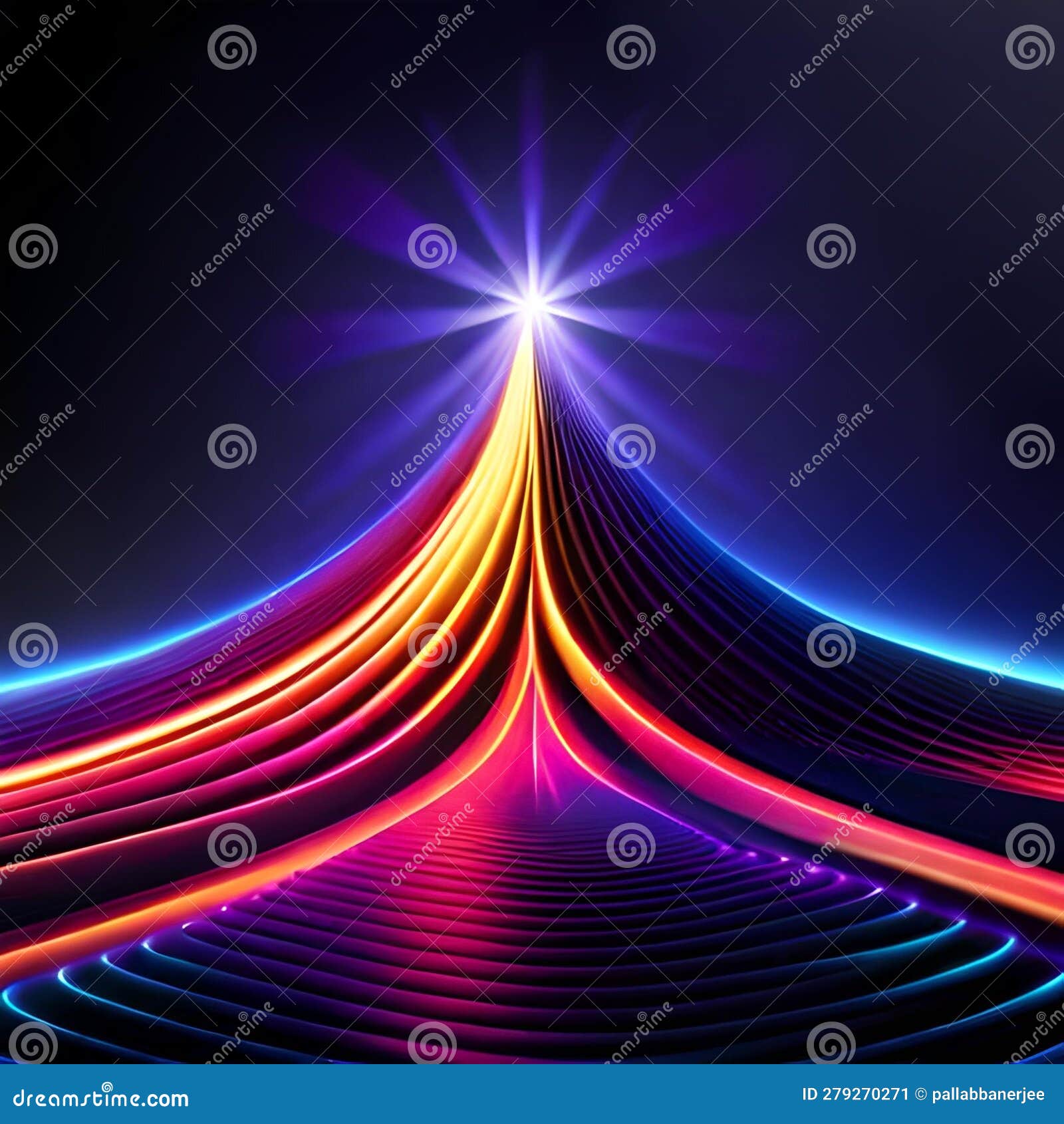 3d Render, Red Blue Wavy Neon Lines, Electronic Music Virtual Equalizer ...