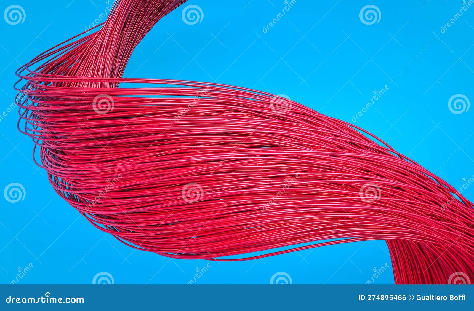 3d render of red cables stock illustration. Illustration of background ...