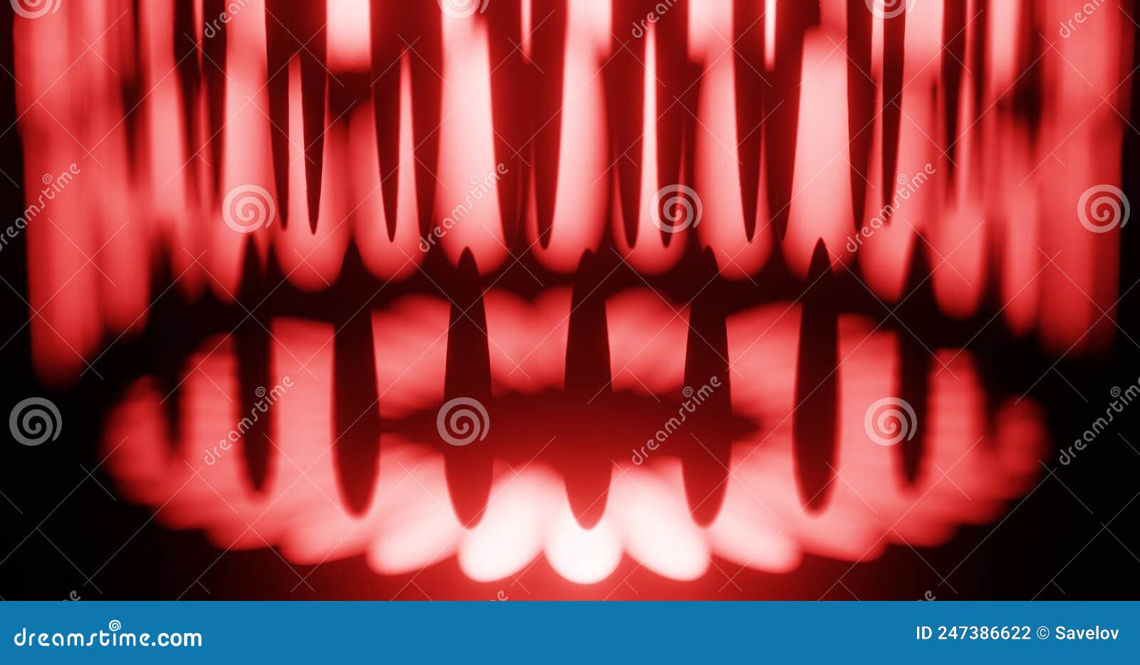 Render with Red Elongated Ellipses Structure Stock Illustration ...