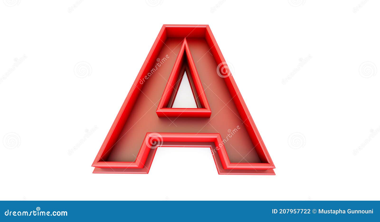 Red Letter a Isolated on White Background Stock Illustration ...