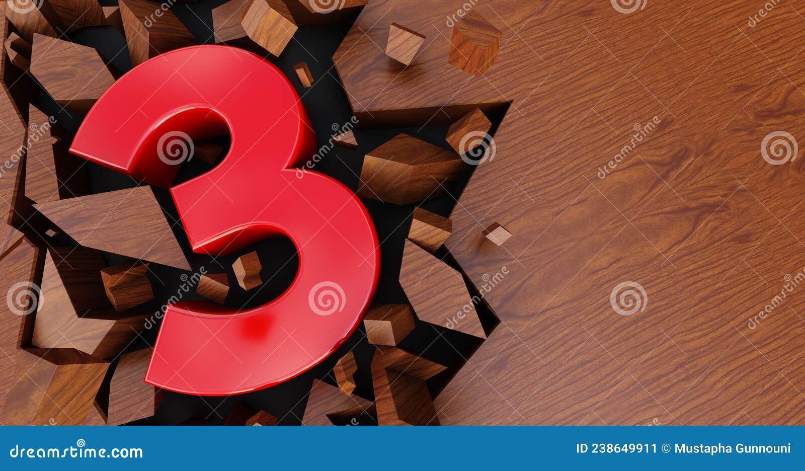 Number Three, Explosion, Cracked Earth, Black Crack in the Wooden Wall ...