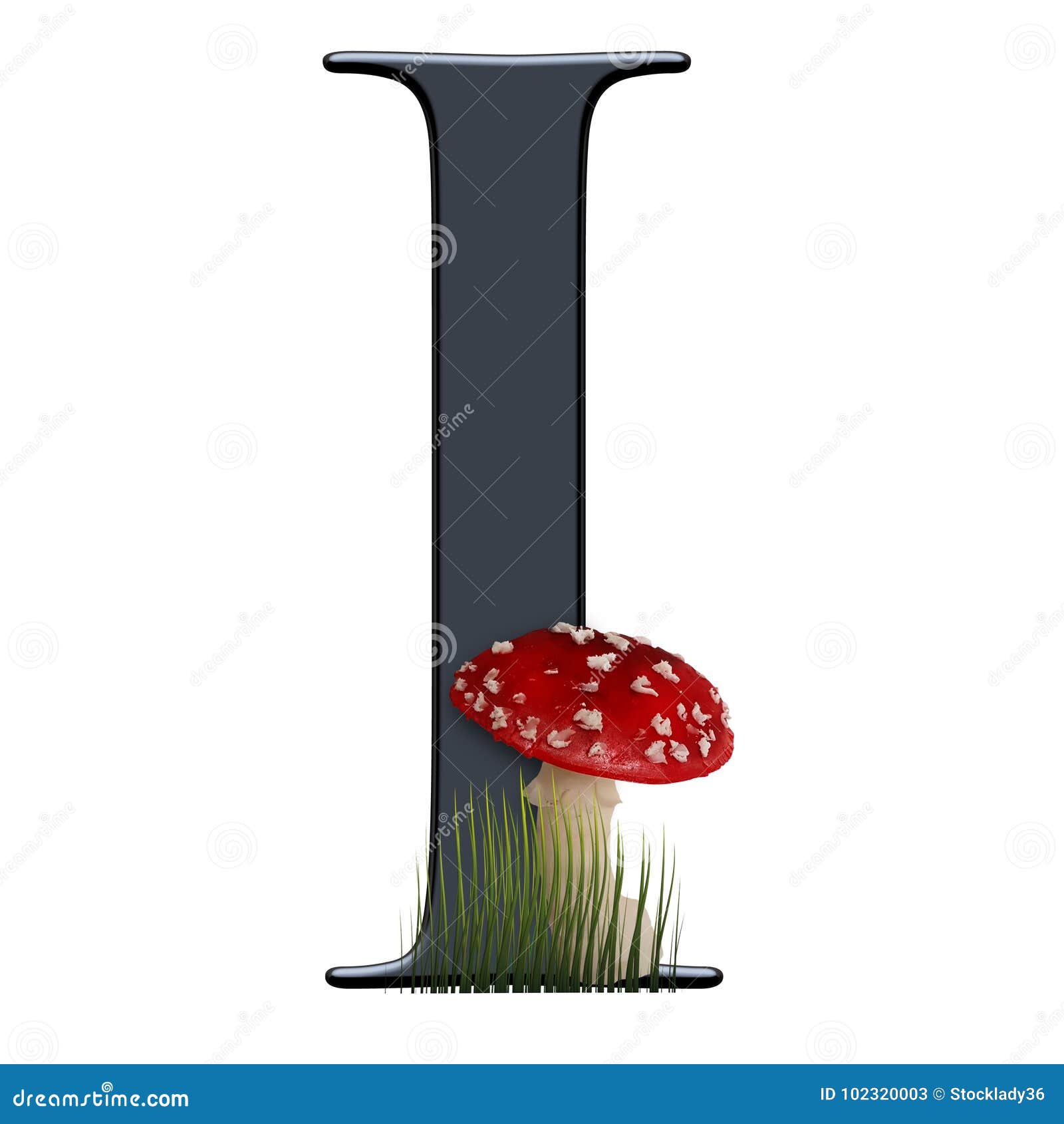 3D Render of Red Toad Alphabet Letter Stock Illustration - Illustration ...