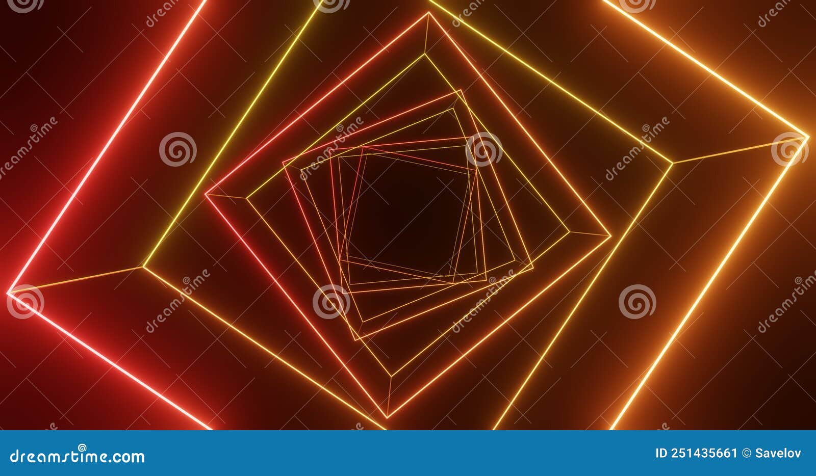 Render with Red and Yellow Transparent Cubes Stock Illustration ...