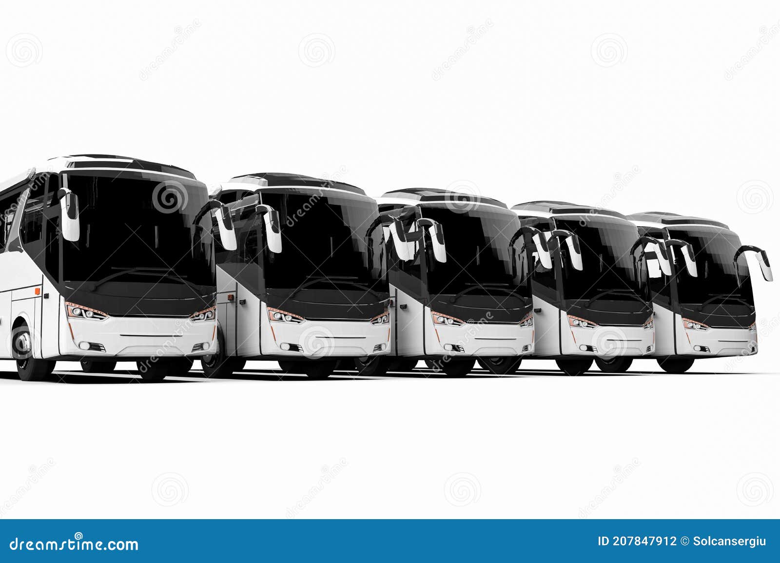 Buses Fleet Isolated Stock Photo | CartoonDealer.com #42121614