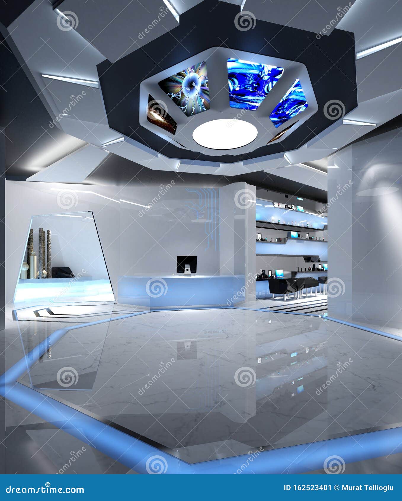 3d render of retail shop stock illustration. Illustration of connection ...