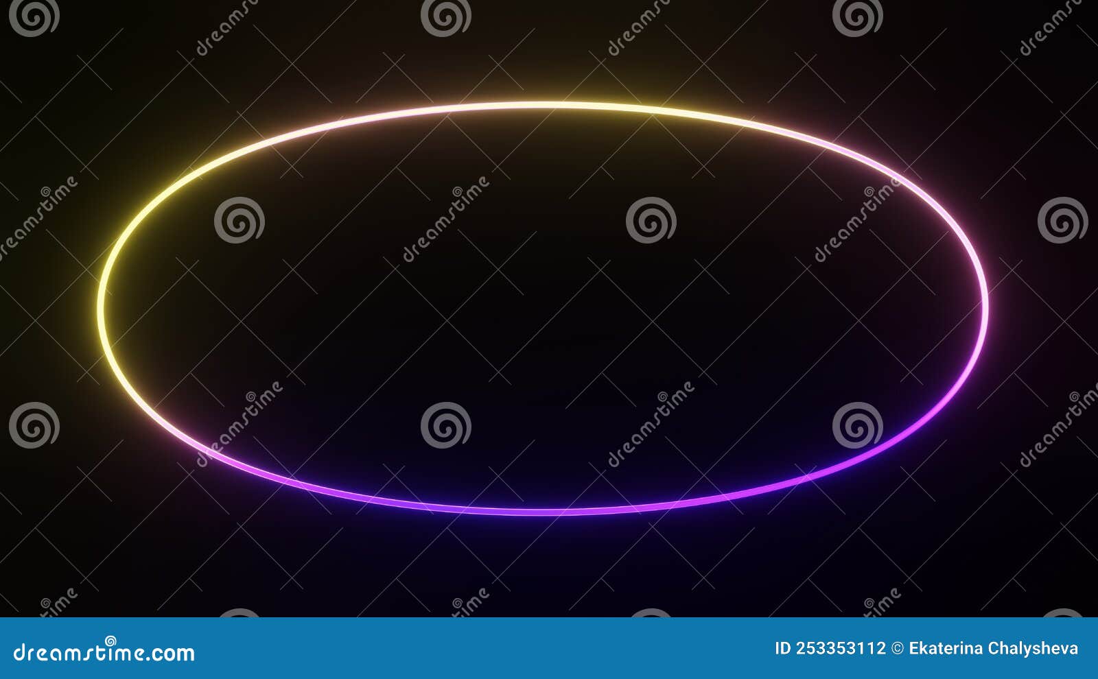 3d Render of Retro Colored Glowing Frame Stock Illustration ...