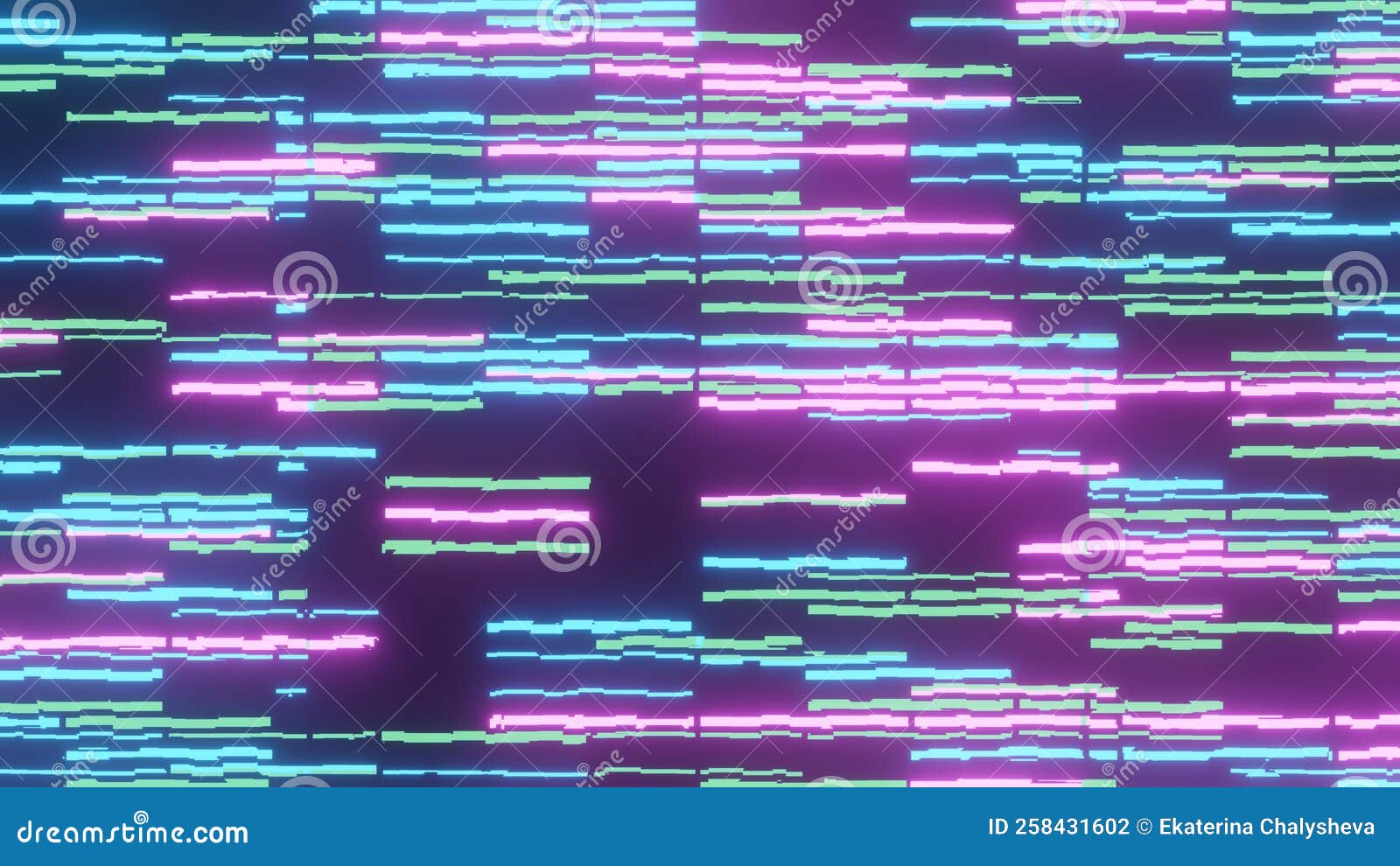 3d Render Retro Glitch Effect Stock Illustration - Illustration of ...