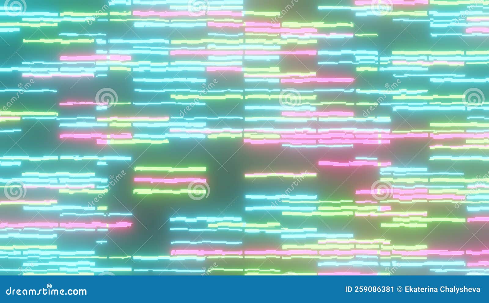 3d Render Retro Glitch Effect, Tv Noise Effect Stock Illustration ...