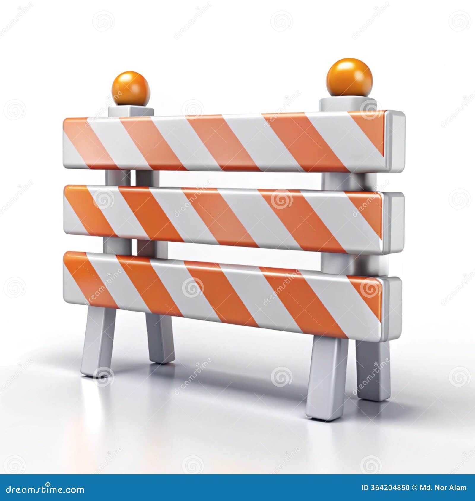 Roadblock Icon On White Background. Barrier Sign. Flat Style Vector ...