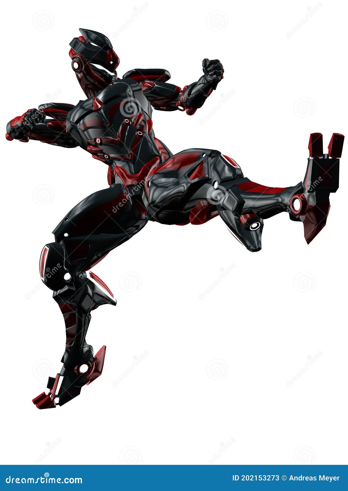 3D render of a robot stock illustration. Illustration of automaton ...