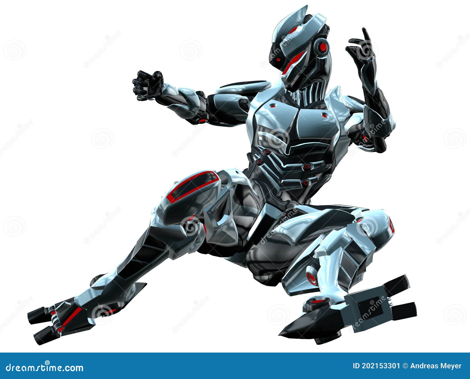 3d Render Of A Robot Stock Illustration Illustration Of Machinery